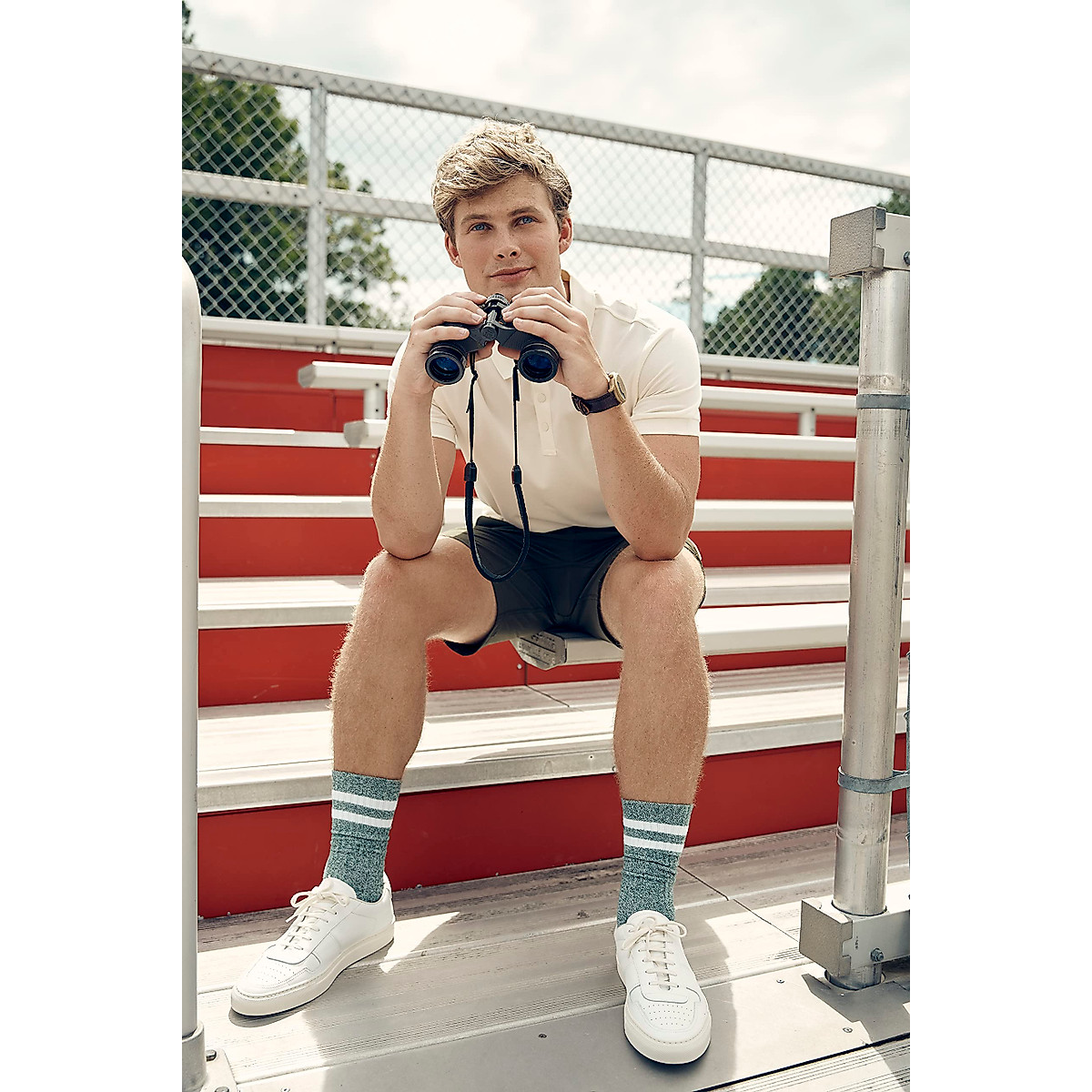 GOLDTOE Men's Harrington Crew Socks, Multipairs, Retro Stripe (6-Pairs), Large