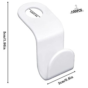 100PCS Clothes Hanger Connector Hooks, Space Saving Clothes Hanger Connector, Hanger connectors for Plastic Hangers, Clothes Hanger Connecting Hooks（White）. (Green)