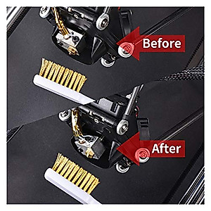 3D Printer Tool Copper Wire Toothbrush Copper Brush Handle for Nozzle Heater Block Hotend Cleaning Hot Bed Parts liuqiangmeiguo (Size : 3pc)