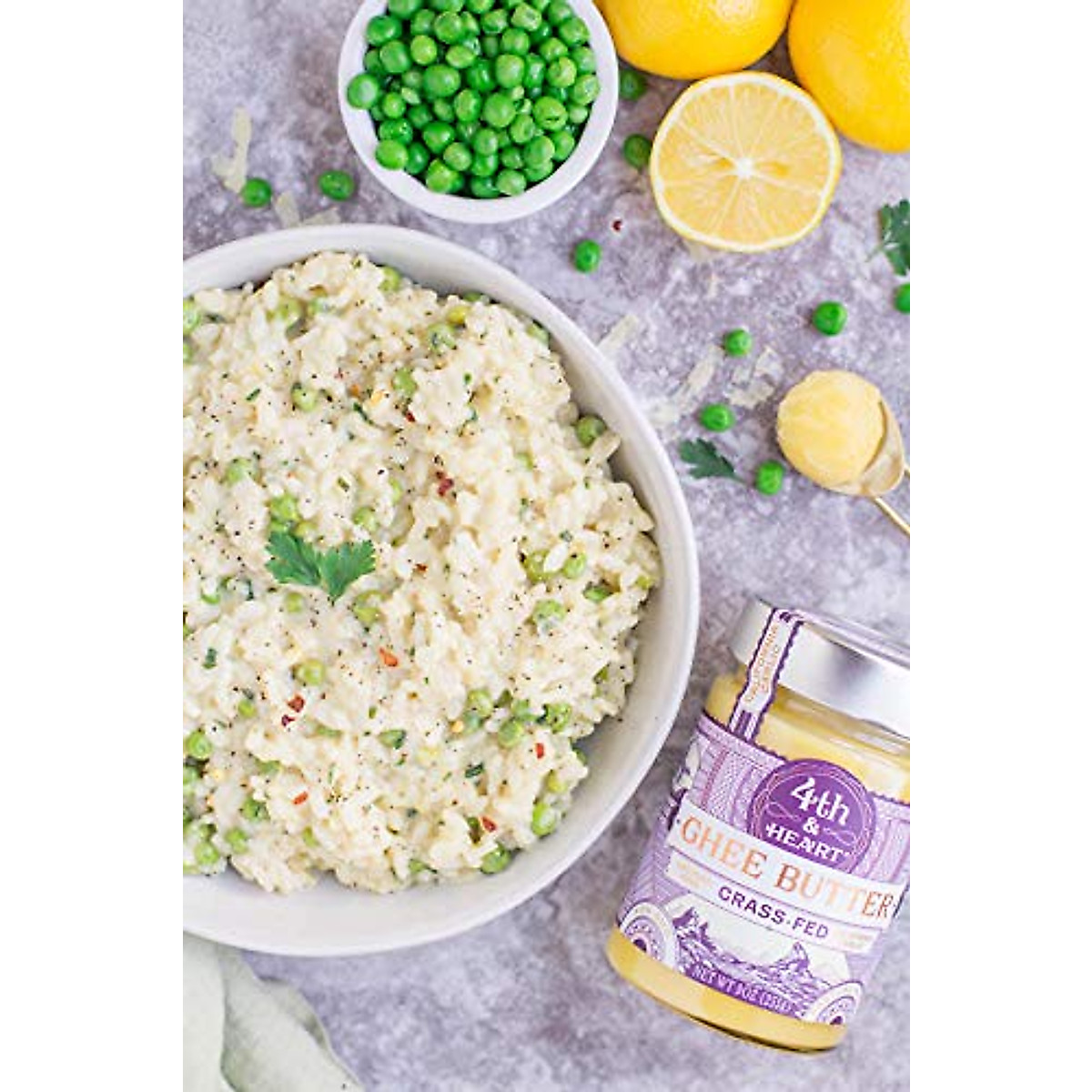 4th & Heart California Garlic Grass-Fed Ghee, 9 Ounce, Keto, Pasture Raised, Lactose and Casein Free, Certified Paleo