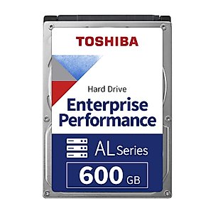 Toshiba AL13SXB600N 600GB 15K 2.5 Inch SAS 6 Gb/s 15000 RPM 64MB 512n AL13 Enterprise HDD for Dell HP Lenovo Supermicro Server Hard Drive