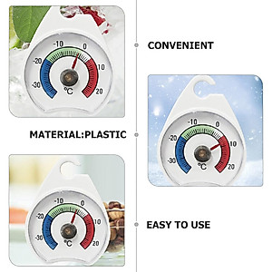 UPKOCH Refrigerator Thermometer -30~30°C/-20~80°F Fridge Large Dial Analog Thermometer with Red Indicator for Freezer Cooler Home Kitchen Restaurants