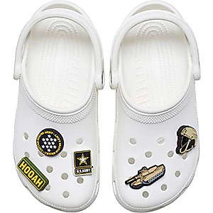Crocs Unisex's Jibbitz Military Shoe Charms for Adults, US Army, 5 Pack