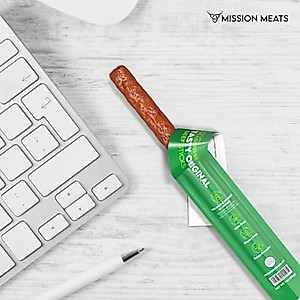 Mission Meats Grass Fed Beef Sticks – Sugar Free Beef Sticks, Gluten Free, Paleo, Keto Meat Sticks, Individually Wrapped, 1oz (Original, Pack of 24)