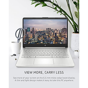 HP 14 inch Laptop, Intel Pentium Silver N5030 Processor, Intel UHD Graphics, 128 GB SSD, Windows Window 11 in S Mode (14-dq0090nr, Natural Silver)