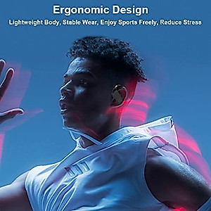 Loluka Wireless Earbuds with Earhooks Over Ear Buds Adjustable Sport Bluetooth Earphones True Noise Cancelling Small Earphones with Mic Stereo Waterproof Headset Android Workout Running Gym