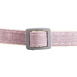 Pet Cat Collar with 3D Flower,Beautiful Adjustable Bow Tie Safety Buckle Dog Necklace Dog Leash New Year Gift Blue, Grey, Pink(Pink)