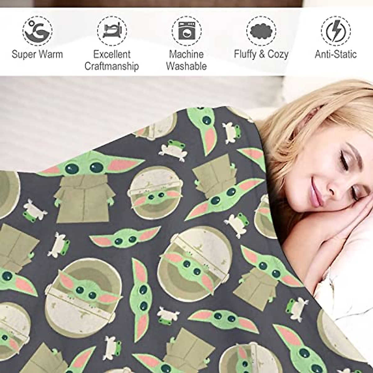 Super Soft Blanket Throw Flannel Fleece Blankets Comfortable Warm Bedding Gifts for Kids Adults Sofa Bed Living Room 50"X40"