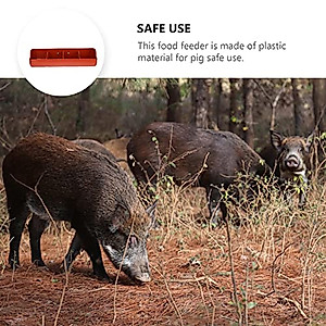 Plastic Fence Feeder: Heavy Duty Mountable Livestock Pet Feeding Bucket with 4 Compartments Hook Over Goat Trough Hook Over Feed Trough