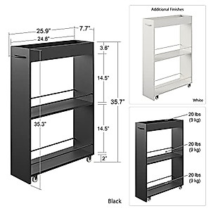 Ameriwood Home Trestle Laundry Cart, White
