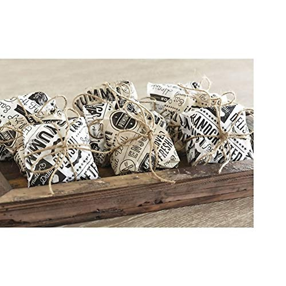 G.E.T. P-GT-1212-W 12" x 12" White Food Word Text Grease-Resistant Food-Safe Wrap Paper, Deli Wrap, Clipper Mill (1000 Pieces)