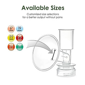 Maymom Breast Shield Flange Compatible with Ameda Breast Pumps Purely Yours, Finesse, NOT for Ameda MYA(17 mm, X-Small, 1-Piece)