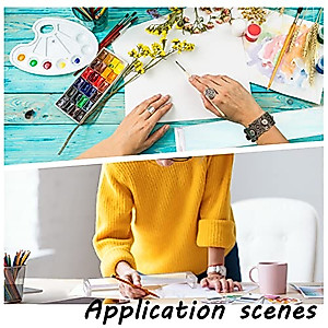 BENECREAT Artist Leaning Bridge Hand Acrylic Wrist Rest for Computer Keyboard, 14inch Transparent Creative Artist Bridge for Painting