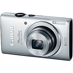 Canon PowerShot ELPH 130 IS 16.0 MP Digital Camera with 8x Optical Zoom 28mm Wide-Angle Lens and 720p HD Video Recording (Silver) (OLD MODEL)