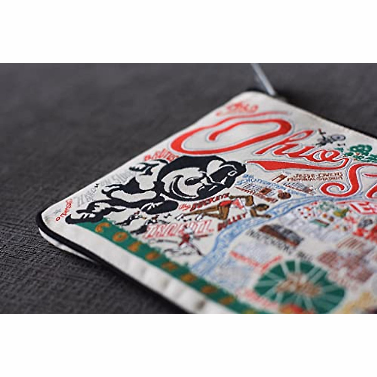 Catstudio Collegiate Zipper Pouch, Ohio State University Travel Toiletry Bag, Ideal Gift for College Students or Alumni, Makeup Bag, Dog Treat Pouch, or Travel Purse Pouch