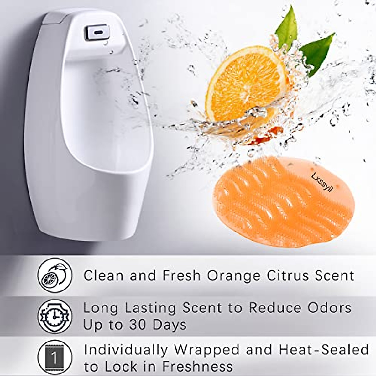 Urinal Deodorizer Screens 50 Pack Anti-Splash Urinal Screen Urinal Deodorizer Odor Freshener for Public Restrooms Restaurants Cafes Bars Schools Fits Wet & Dry Urinals(25pcs Blue+25pcs Orange)