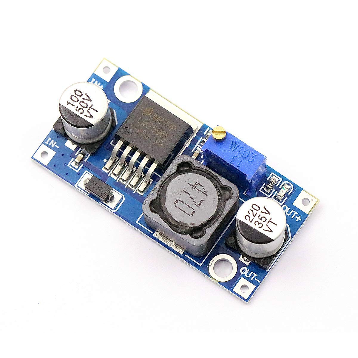 HiLetgo 5pcs LM2596S-ADJ Power Module DC-DC Buck Regulator 3A Adjustable 5V/12V/24V