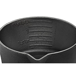 Outset Q173 Cast Iron Sauce Pot with Brush, 1 EA, Black