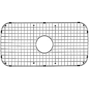 Serene Valley Sink Grid 26-13/16" x 13-3/8", Centered Drain with Corner Radius 3", NDG2613C