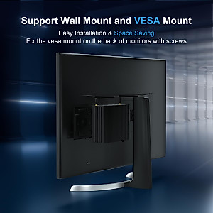WEIDIAN Mini Fanless Industrial PC 16GB RAM 512GB SSD In-tel Core i5 Windows 11 Pro Mini Desktop Computer with HD Graphics 620 2Gigabit Ethernet 2COM 2HD 8USB Linux Business Office Micro PC VESA Mount
