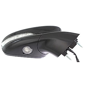 Kool Vue Passenger Side Power Heated Mirror for Ford Fusion 2013-2014 With Signal Light, Spotter Glass & Puddle Lamp; Without Memory Paintable