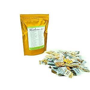 Heirloom Futures Seed Pack with 55 Varieties of Vegetable Seeds. 100% Non GMO Open Pollinated Non-Hybrid Naturally Grown Premium USA Seed Stock for All Gardeners.