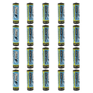(20-Pack) HyperPS 3.2V LiFePo4 14430 (14 x 43mm) 400mAh Rechargeable Battery for Solar Panel Light, Tooth Brush, Shaver, Flashlight