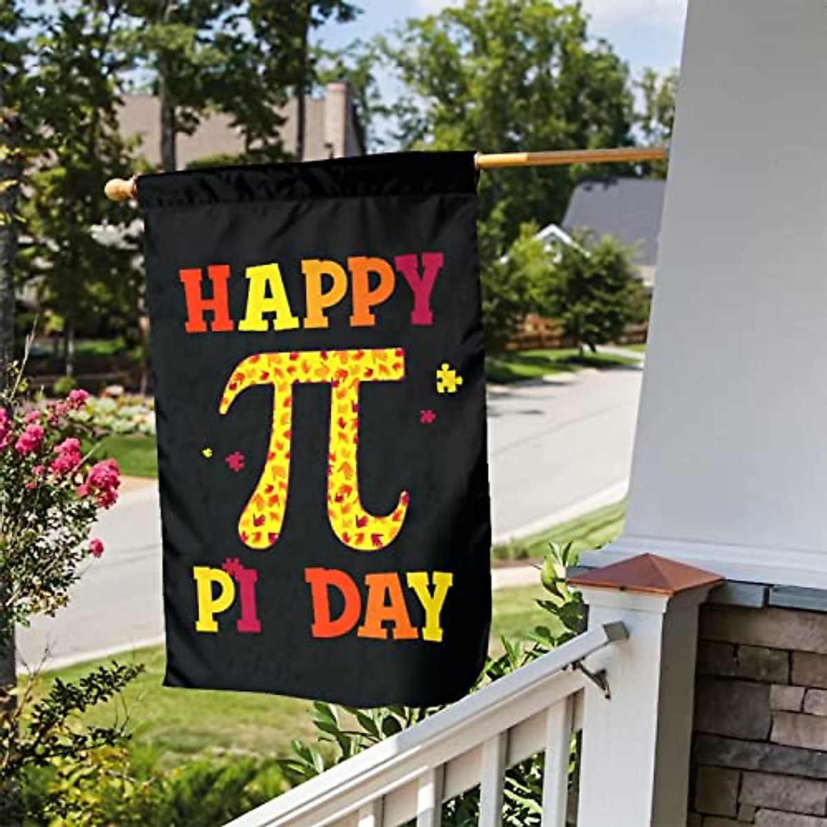 Funny Mathematical Happy Pi Day Garden Flag Perfect Decoration Yard 12x18 Inch Double Sided Outdoor Decoration Party Farmhouse Décor Banner