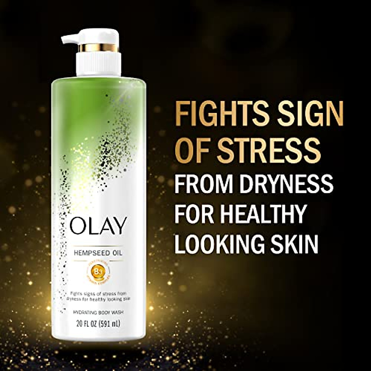 Olay Hydrating Body Wash with Hempseed Oil and Vitamin B3 (Pack of 4)