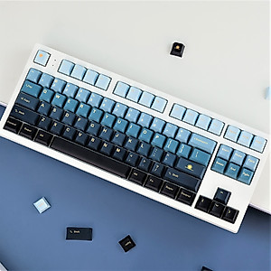 TOKEY Custom Keycaps-129 Keys Full Kit Set, Cherry Profile, PBT Dye Sublimation Non-Backlight US ANSI Layout Keycaps, for Cherry MX Gateron Kailh Box Switches Mechanical Gaming Keyboards(Moonrise)