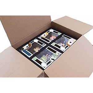 Polar Whale Protective Case Foam Box Organizer for Toy Figurine Collectors Strong Acid Free Compatible with Funko Pop Boxes 10.7 x 14.2 x 4.2 Inches Black Foam 4 Compartments Storage