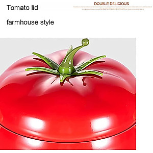 Enamel Cast Iron Stock Pot,Nonstick Soup Pot Pasta Can,Cute Vegetable Shape,Multifunction Cooking Pot with Handles