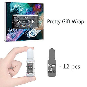 White Alcohol Ink Set - 12 x 10ml 2 Kinds of White Alcohol Based Inks for Epoxy Resin Painting, Resin Petri Dish Making - Concentrated White Alcohol Dye for Resin Art, Coaster, Yupo, Tumbler Making