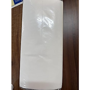 JEBBLAS Disposable Cloth Like Napkins, Built-in Flatware Pocket, Wedding Party Linen Feel White Napkin, Prefolded for Silverware,50 Count