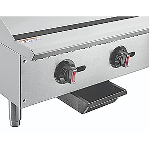 Kratos 29Y-009 48" Commercial Restaurant Gas Countertop Griddle, Thermostatic Controls, 4 Burners, 120,000 BTU Output