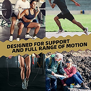 Lexniush Copper Ankle Brace Support for Men & Women (Pair), Best Ankle Compression Sleeve Socks for Plantar Fasciitis, Sprained Ankle, Achilles Tendonitis, Joint Pain Relief, Injury Recovery, Sports