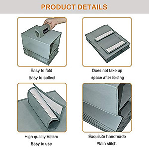 VAESIDA Hat Rack Hanging Closet - 10 Shelf Hanging Hats Organizer for Hat Storage - Best Hat Rack & Baseball Cap Holder, Gray