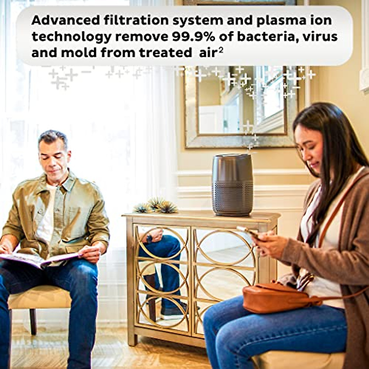 Instant Pot HEPA Quiet Air Purifier with Plasma Ion Technology for Rooms up to 630ft2, Charcoal & Pot HEPA Quiet Air Purifier with Plasma Ion Technology for Rooms up to 1140ft2, Charcoal