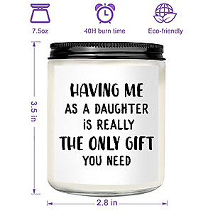 Funny Gifts for Mom,Gift from Daughter, Mom Birthday Gift,mom Birthday Candle, Thanksgiving,Christmas Gifts for Mom& Dad,Mother's Day, Father's Day,Lavender Scented Candles