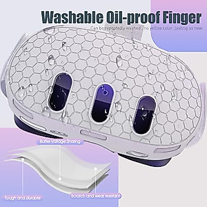 Orzero Soft Silicone Headset Cover Compatible for Quest 3, with 2 Sets 6 Packs Tempered Glass Camera Lens Protector Anti-Drop Strong Protection VR Gaming Accessories - White