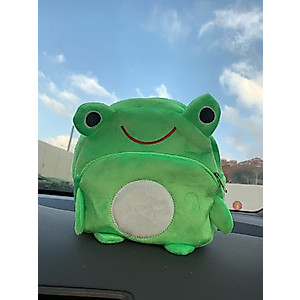 Frog Backpack Mini Frog Backpack Plush Frog Bag Frog Plushie Frog Backpack for Kids (Green)