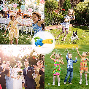 Duckura Bubble Leaf Blower, Bubble Gun for Toddlers 1-3, Kids Bubble Blower Machine with 12oz Bubble Solution, Summer Outdoor Backyard Toy, Birthday Valentine Day Gifts Toys for Age 2 3 4 5+ Boy Girl