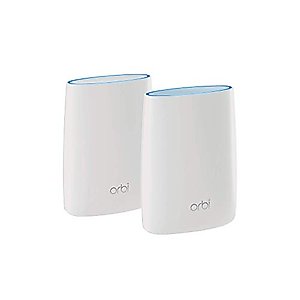 NETGEAR Orbi Tri-band Whole Home Mesh WiFi System with 3Gbps Speed (RBK50) – Router & Extender Replacement Covers Up to 5,000 sq. ft., 2-Pack Includes 1 Router & 1 Satellite White