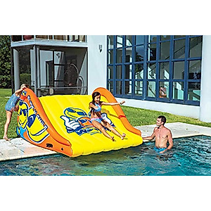 Wow Sports Slide N Smile Slide with 2 Lanes, Giant Floating Water Slide for Adults and Kids