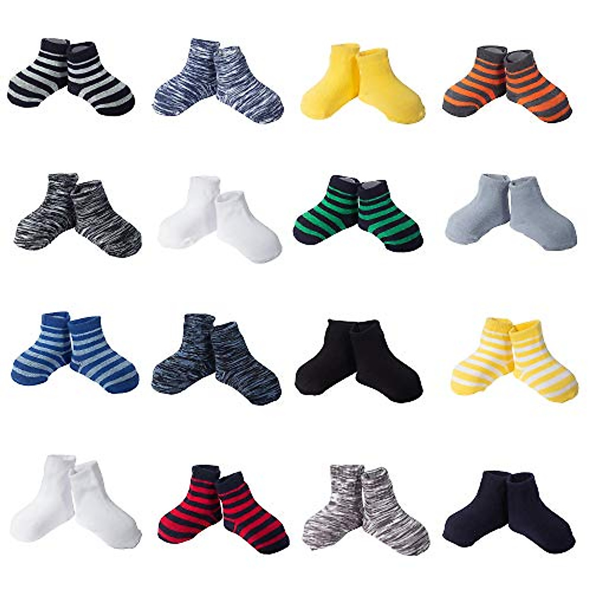 Little Me Boys' Stripes, Space Dyes & Solids, Multi, 0-12/12-24 Months