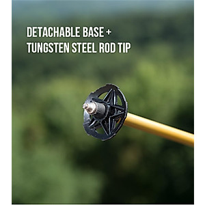 AONIJIE 2 PCS Walking Sticks Folding Z Trekking Poles with EVA Grip, Quick Lock, Shock Absorbent, Lightweight (Gold-110cm)