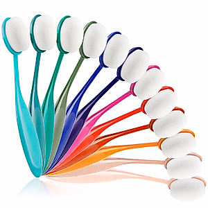 Yoseng 12 Pack Colored Ink Blending Brushes,Ink Blending Tool for Card Making,Craft Broad Application Assortment Paper Crafter Color Code Handle (Brush Head Size 0.85 Inches)