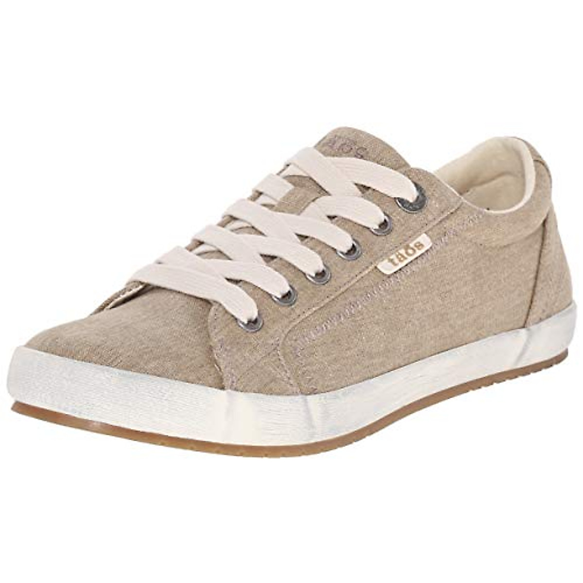 Taos Footwear Women's Star Canvas Sneaker - Style and Comfort Khaki Wash 8.5 M US