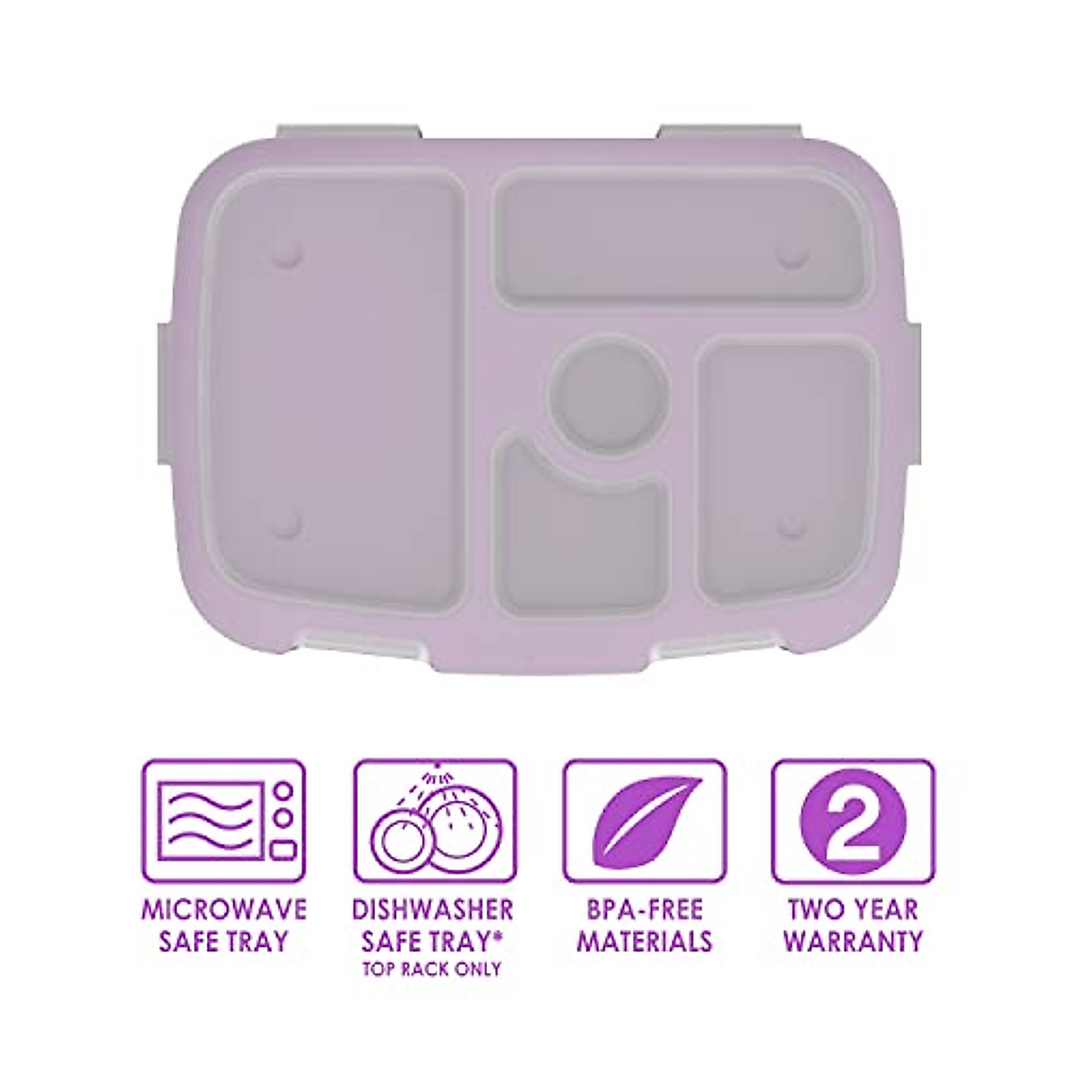 Bentgo Kids Tray with Transparent Cover (Purple)