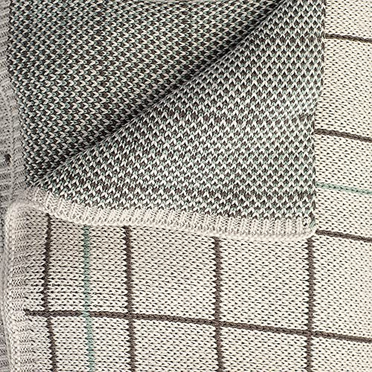 Cariloha Bamboo-Viscose Knit Throw Blanket - Lightweight Summer Throw Blanket for Home - Plaid Harbor Grey